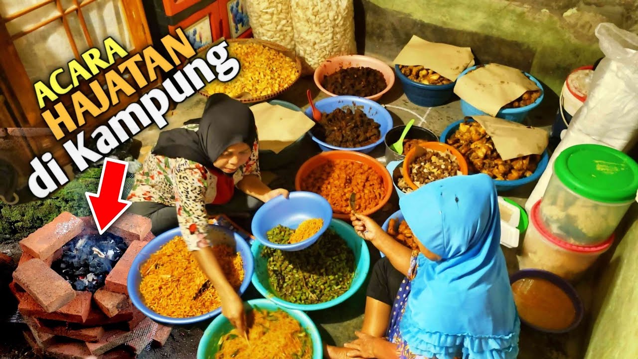 Acara Memasak Hajatan Nikahan di Kampung - YouTube