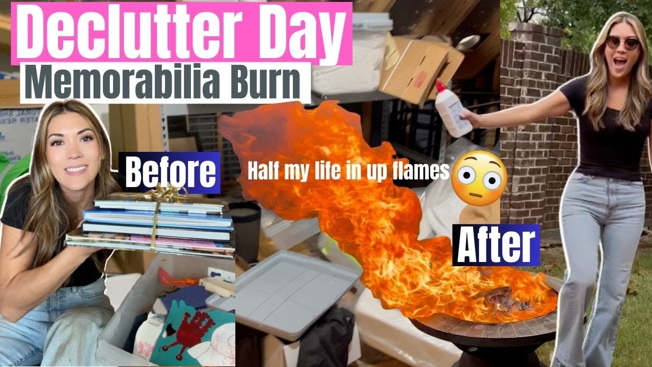 DECLUTTERING HALF MY LIFE AWAY 😅 Attic & Memorabilia Declutter ...