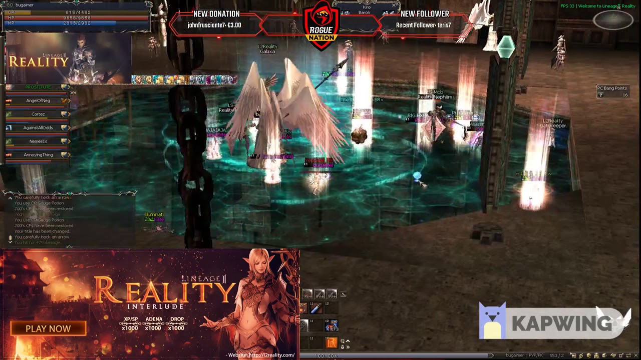 L2 Reality - Clan PVP (Party Zone) - YouTube