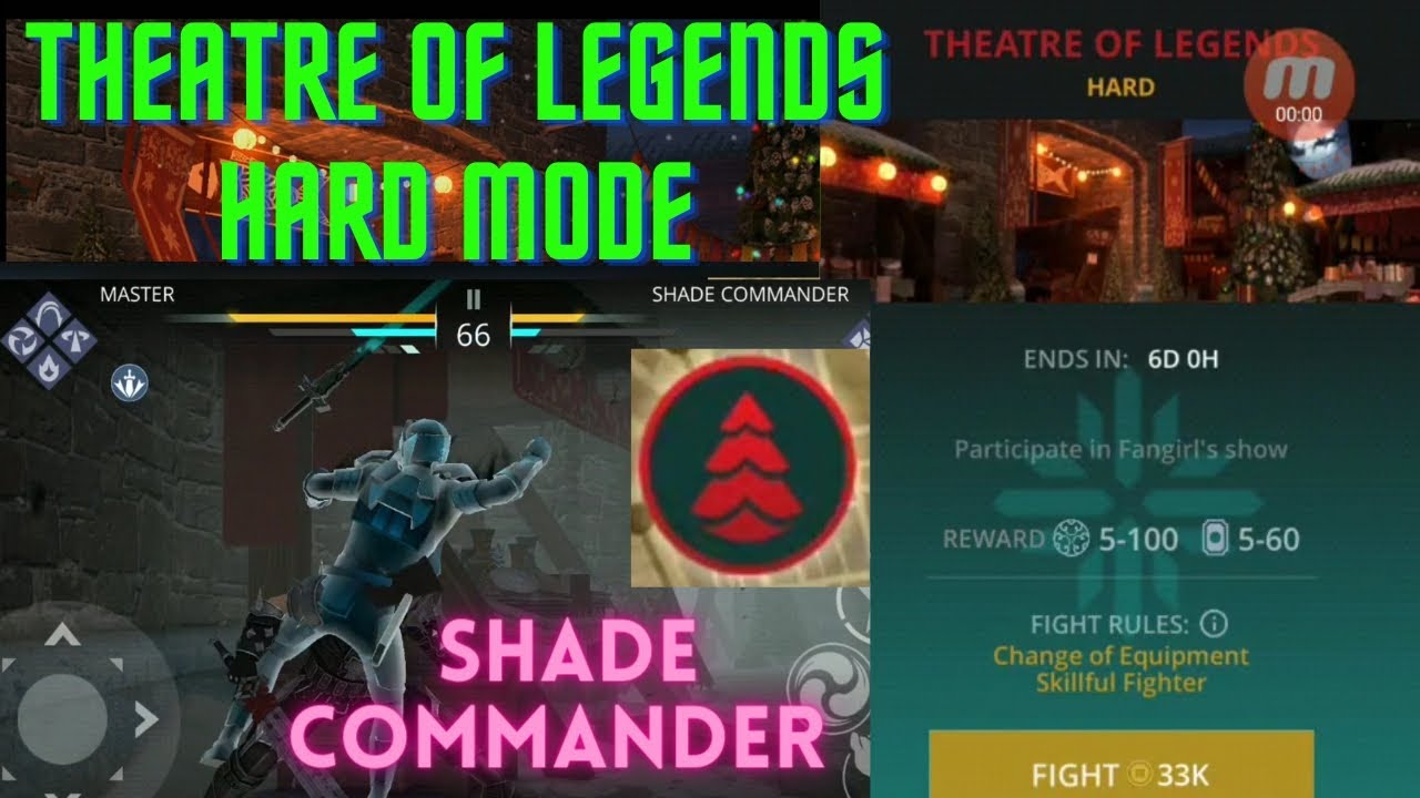 Shadow Fight 3 Theatre Of Legends Hard Mode | Shade Commander Defeated ...