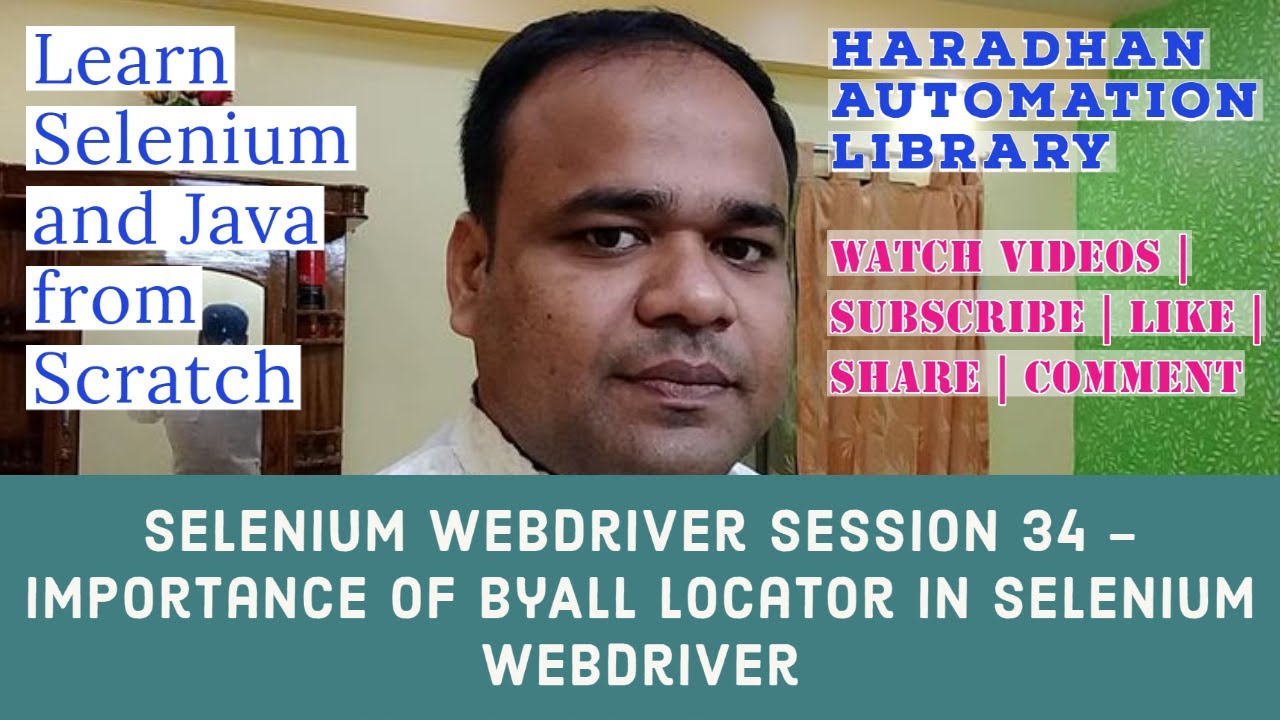 Selenium Webdriver Session 34 Importance Of Byall Locator In Selenium Webdriver Youtube 9910