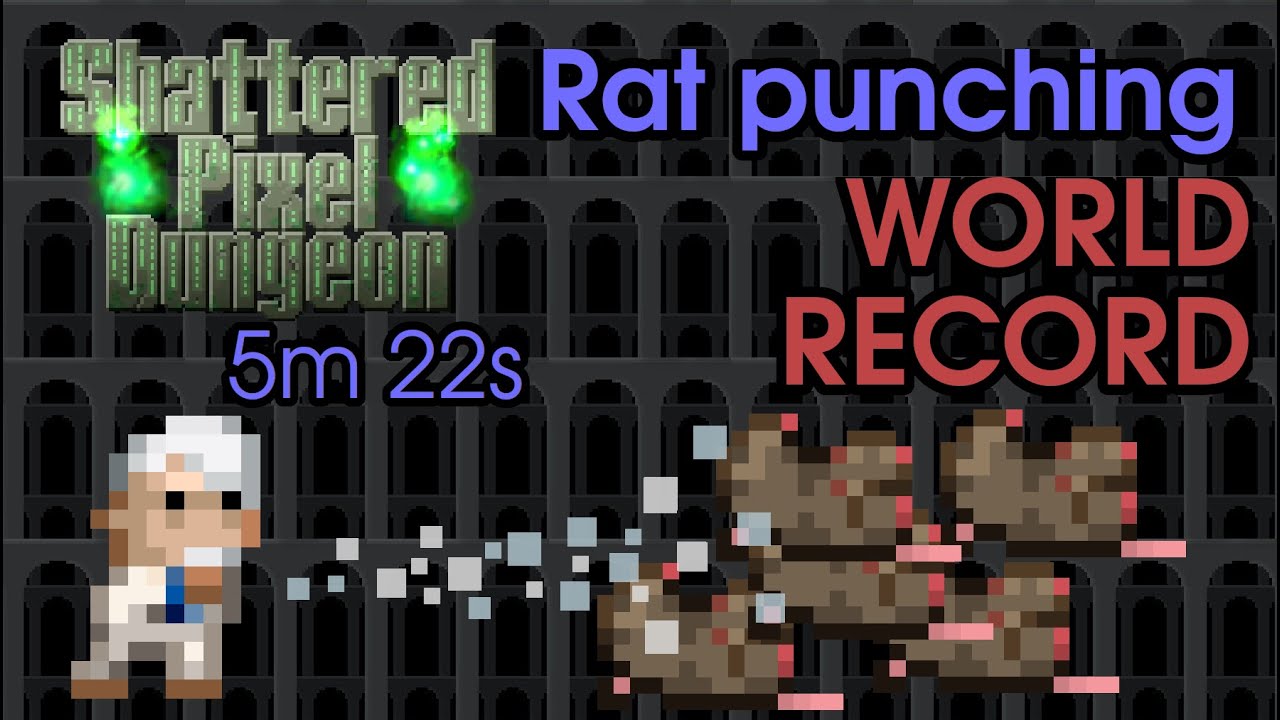 Rat punching speedrun WORLD RECORD in 5m 22s - Shattered Pixel Dungeon - YouTube
