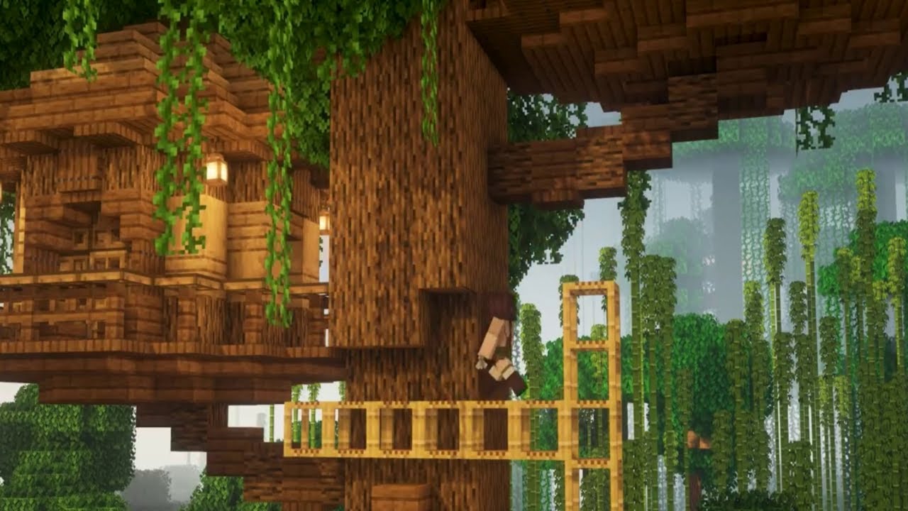 Let's build a tree house with me ep 3 Minecraft - YouTube