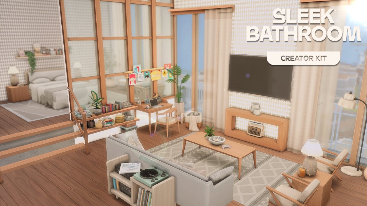 Aesthetic Apartment Renovation | THE Sims 4 Sleek Bathroom Kit ...