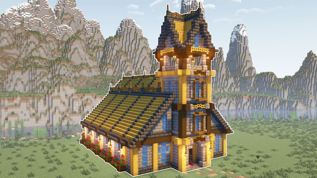 How to build Medieval Village 11/20 : Church - Minecraft Tutorial - YouTube
