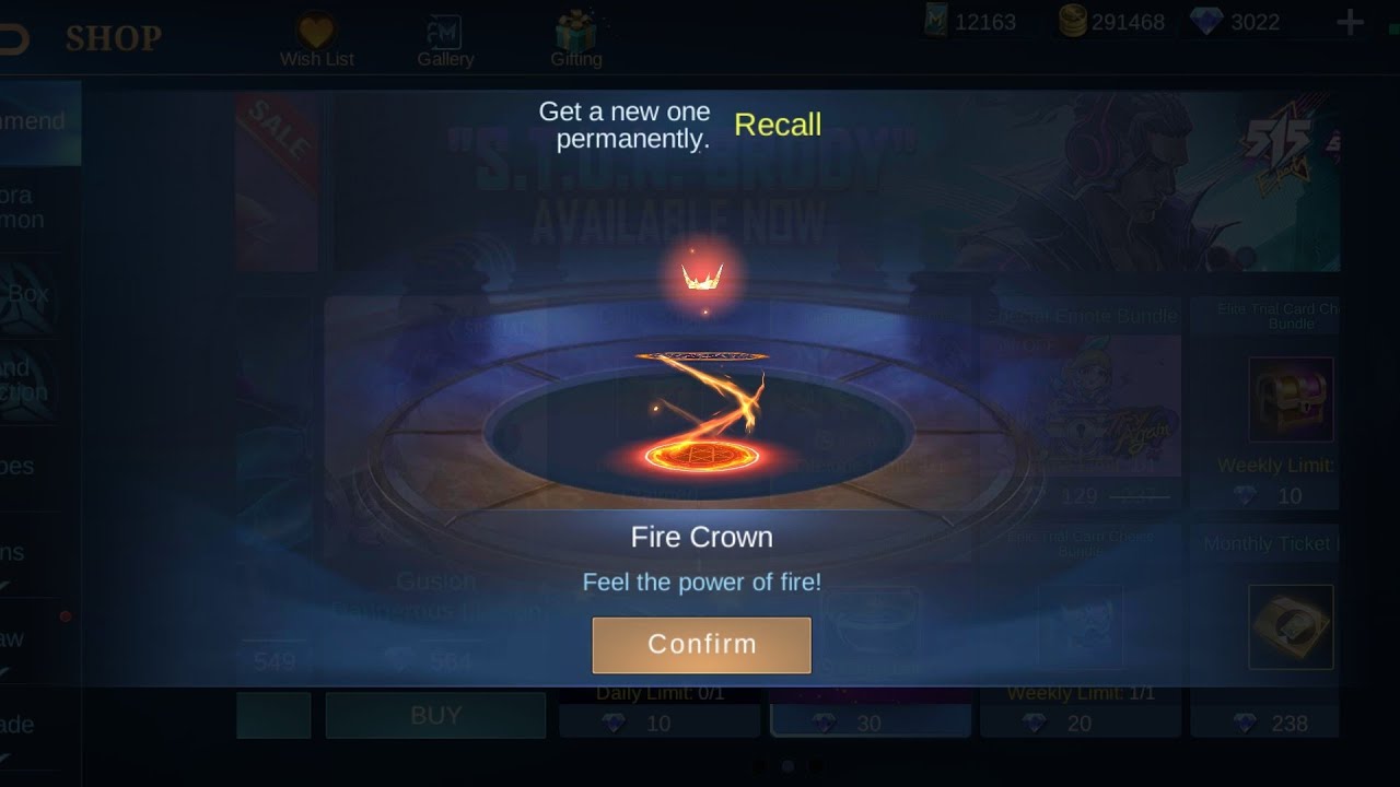 Spin Fire Crown Epic Recall Effect Bundle Using Promo Diamond | Epic ...