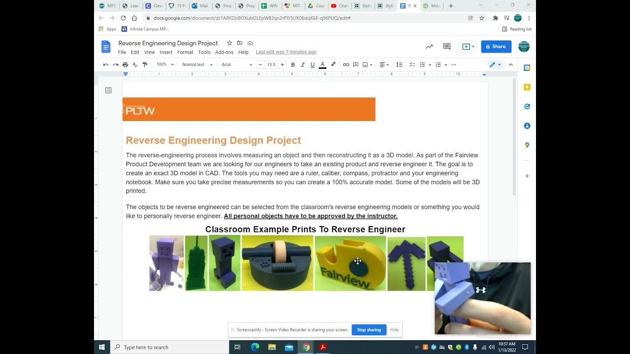 Reverse Engineering Design Project Overview PLTW using OnShape (Design and Modeling) - YouTube