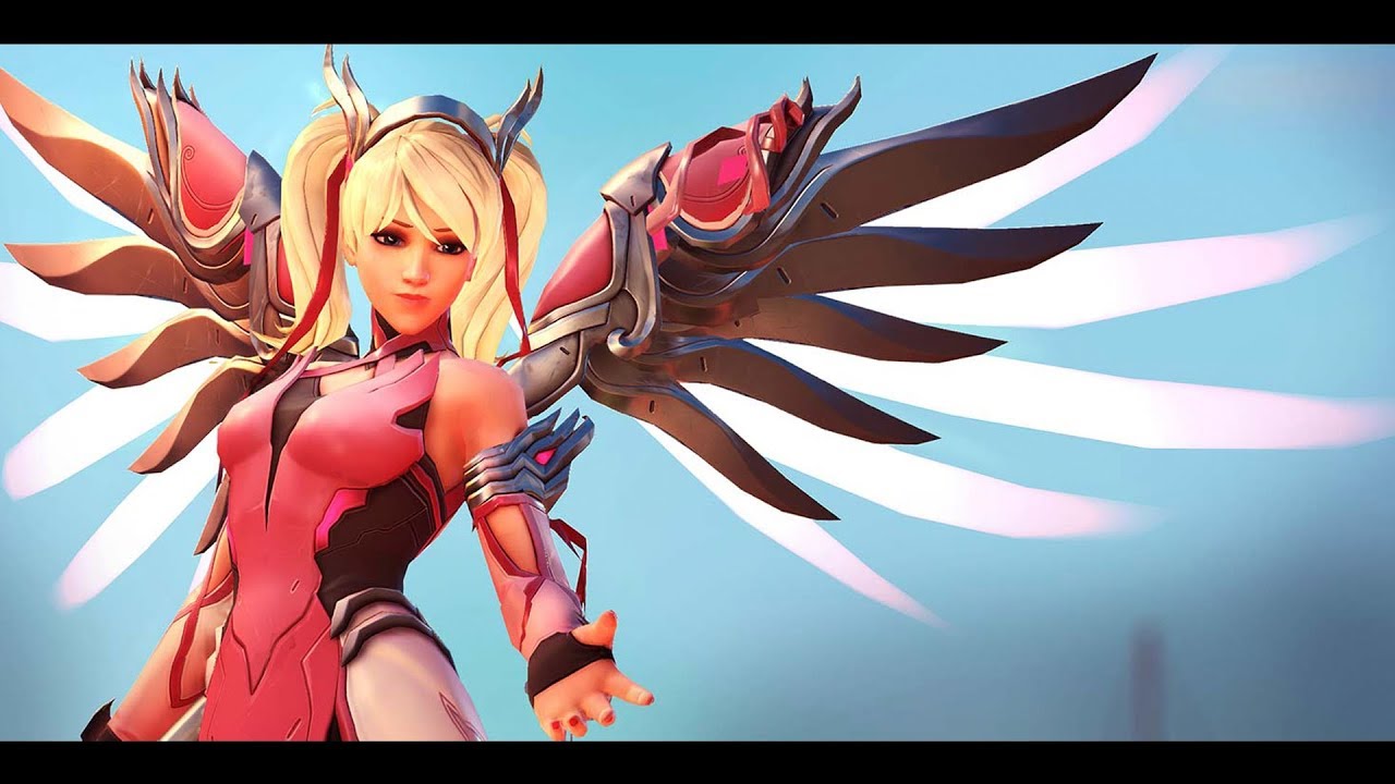 Overwatch - Como ganhar Mercy Rosa Sprays - Skin Exclusiva - YouTube