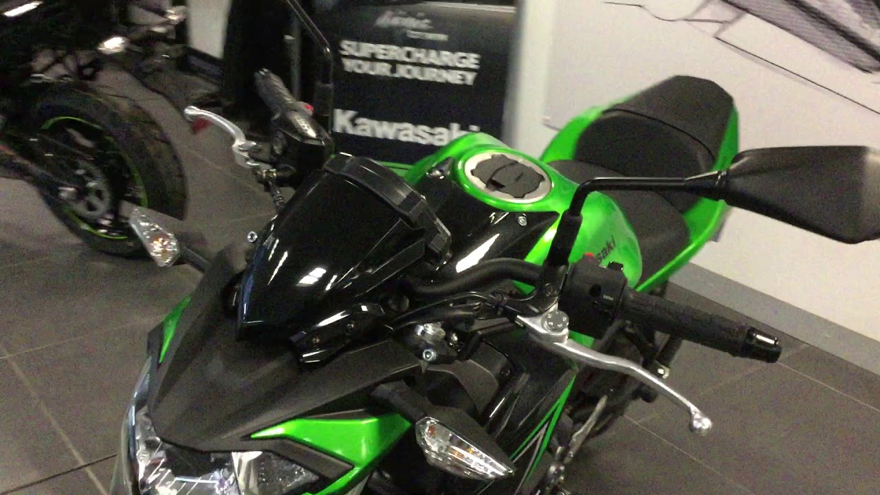 Kawasaki Z650 2018 Lime Green Blade Kawasaki Swindon - YouTube