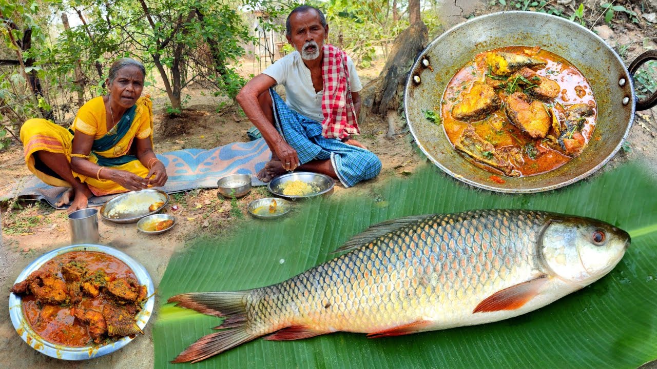 FISH CURRY recipe village style |Fish recipe cooking & eating |Katla ...