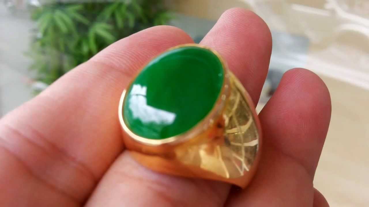 Jadeite Ring 9.30ct Type A [HD] - YouTube
