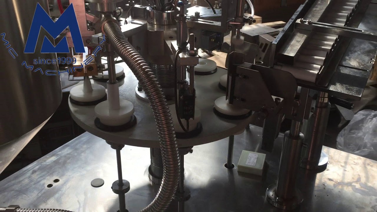 Laminated tube paint tube soft tube filling sealing machine - YouTube