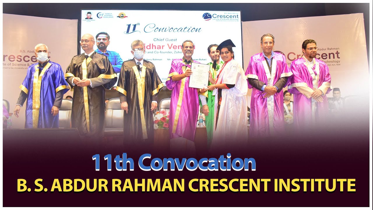 BSA Crescent 11th Convocation | BS Abdur Rahman Crescent Institute of ...