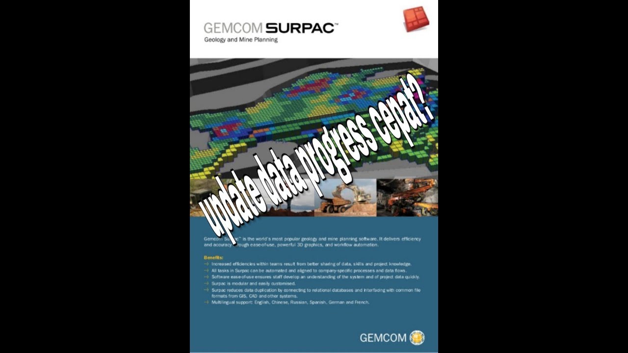 Tutorial surpac - update progress situasi - YouTube