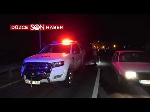 Düzce Bolu Dağında asit yüklü tanker kaza yaptı