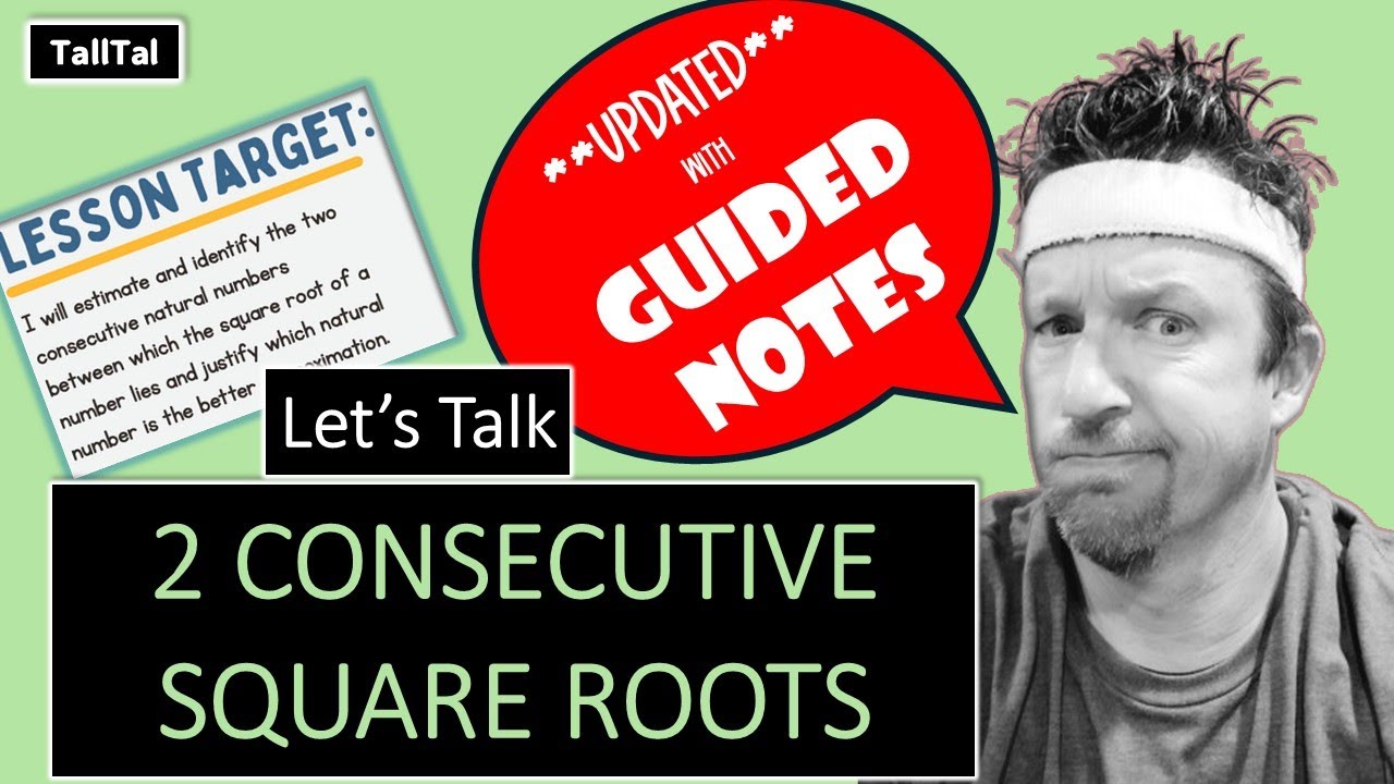 Two Consecutive Square Roots *w/ GUIDED NOTES* |Approximating Square ...