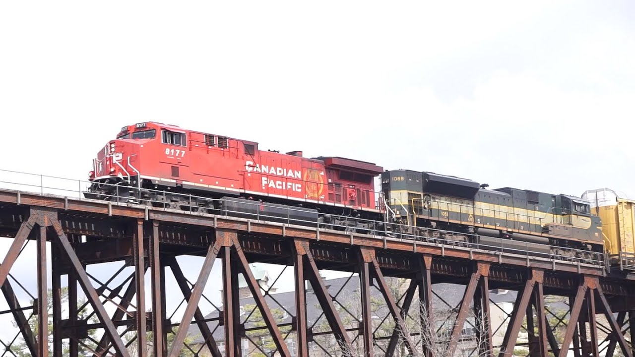 NS HERITAGE! CPKC 137 - CPR 8177 West at Galt (April 26 2023) - YouTube
