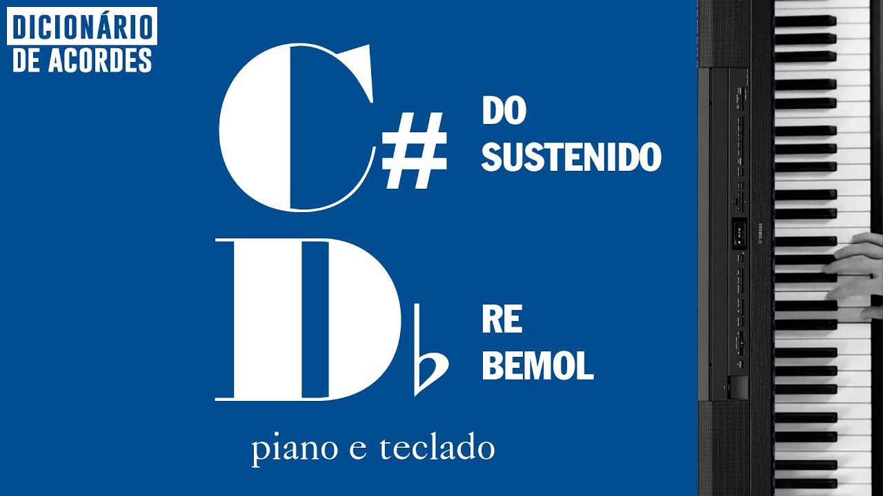 Como tocar o acorde de Dó Sustenido ou Ré Bemol no teclado (C# ou Db ...