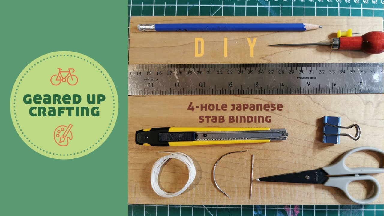 Japanese 4 hole stab binding tutorial - YouTube