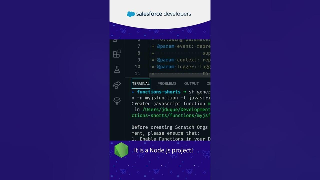 Salesforce Functions Create A Salesforce Function In Javascript Shorts Youtube