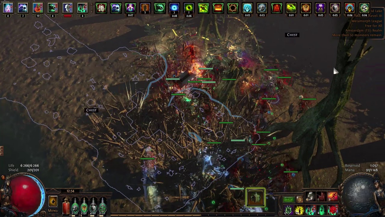 Path of Exile - Carrion golems Necromancer showcase (T14 Drox) - YouTube