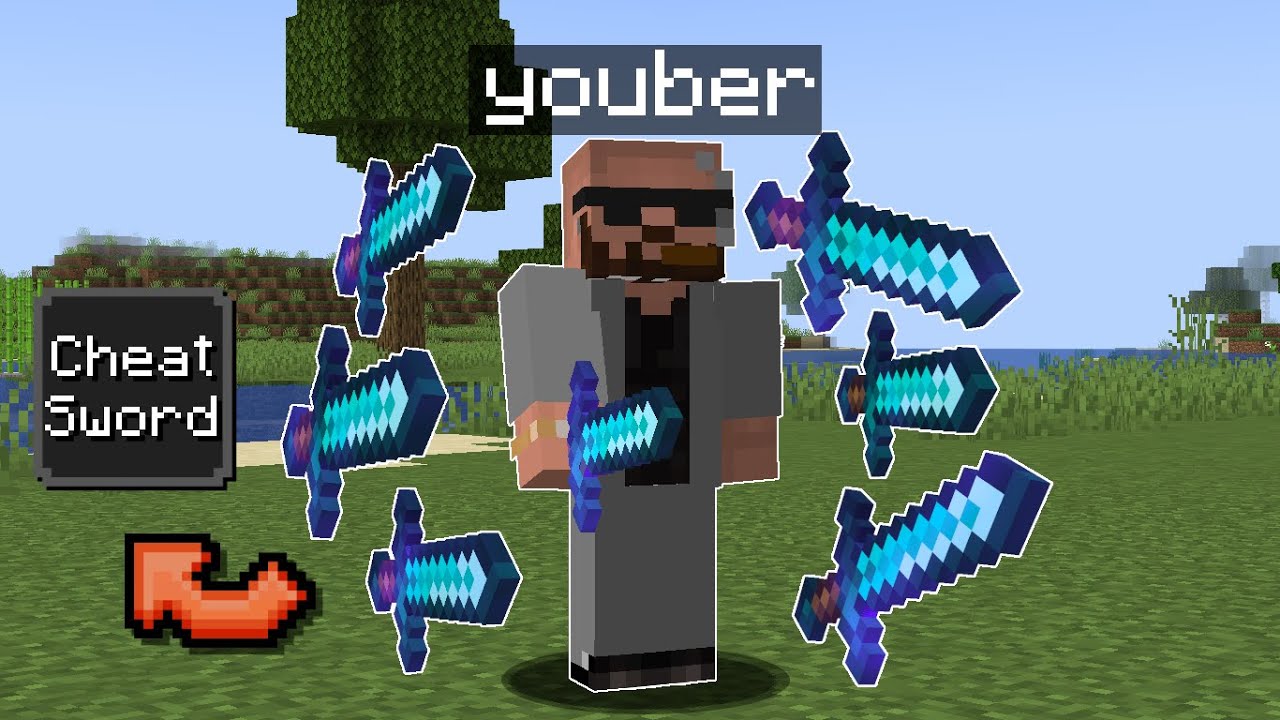 Minecraft But I Added an OP Sword. (fun) - YouTube