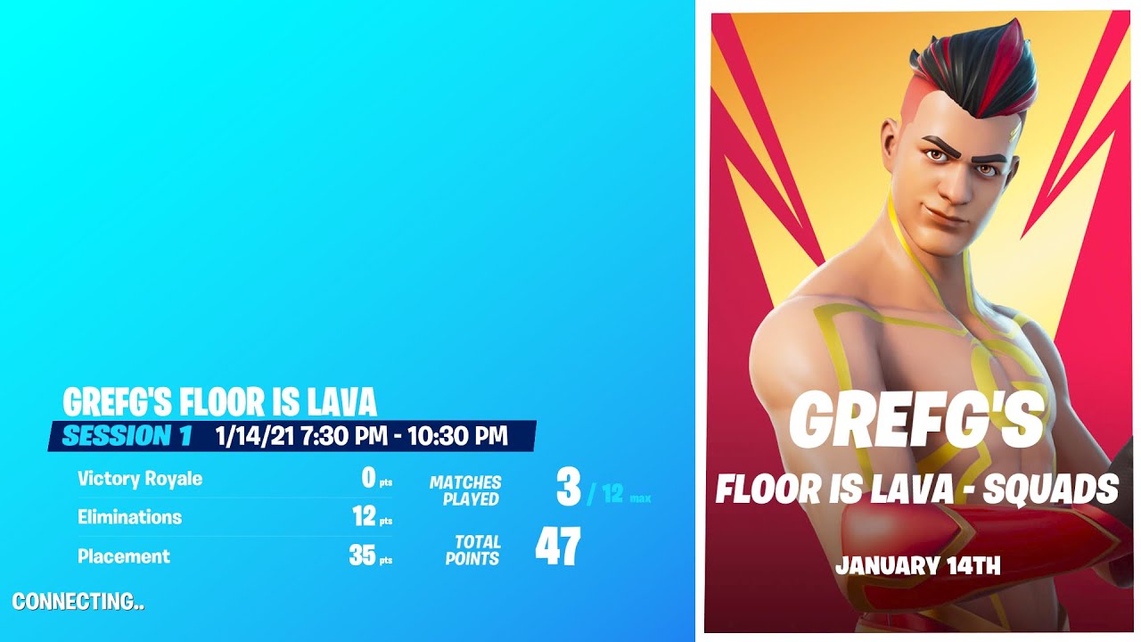 Free Fortnite Skin In Grefgs Floor Is Lava Tournament The Grefg Skin