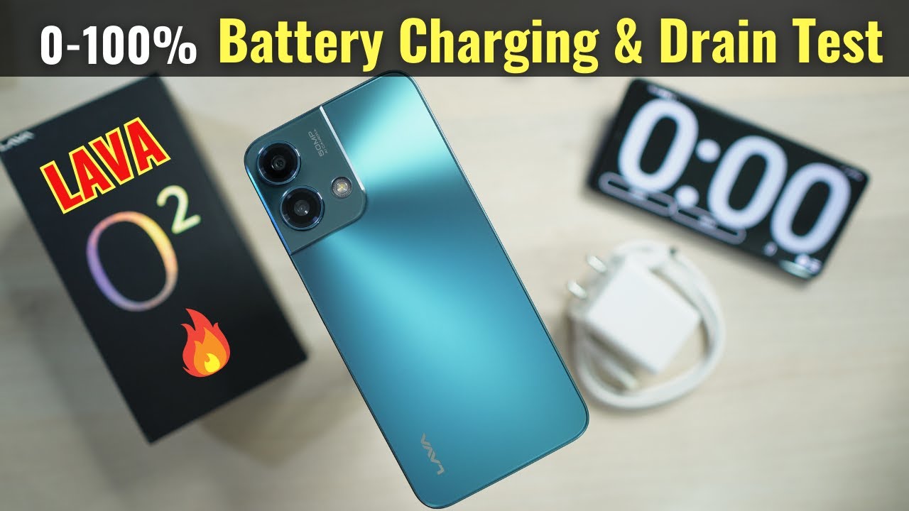 LAVA O2 - 0 to 100% Battery Charging & Drain Test | Benchmark, Gaming ...