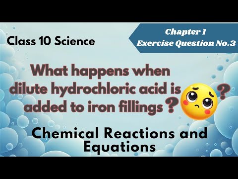 Ncert Class10 chapter 1 Ex.Q 3.What happens when dilute hydrochloric ...