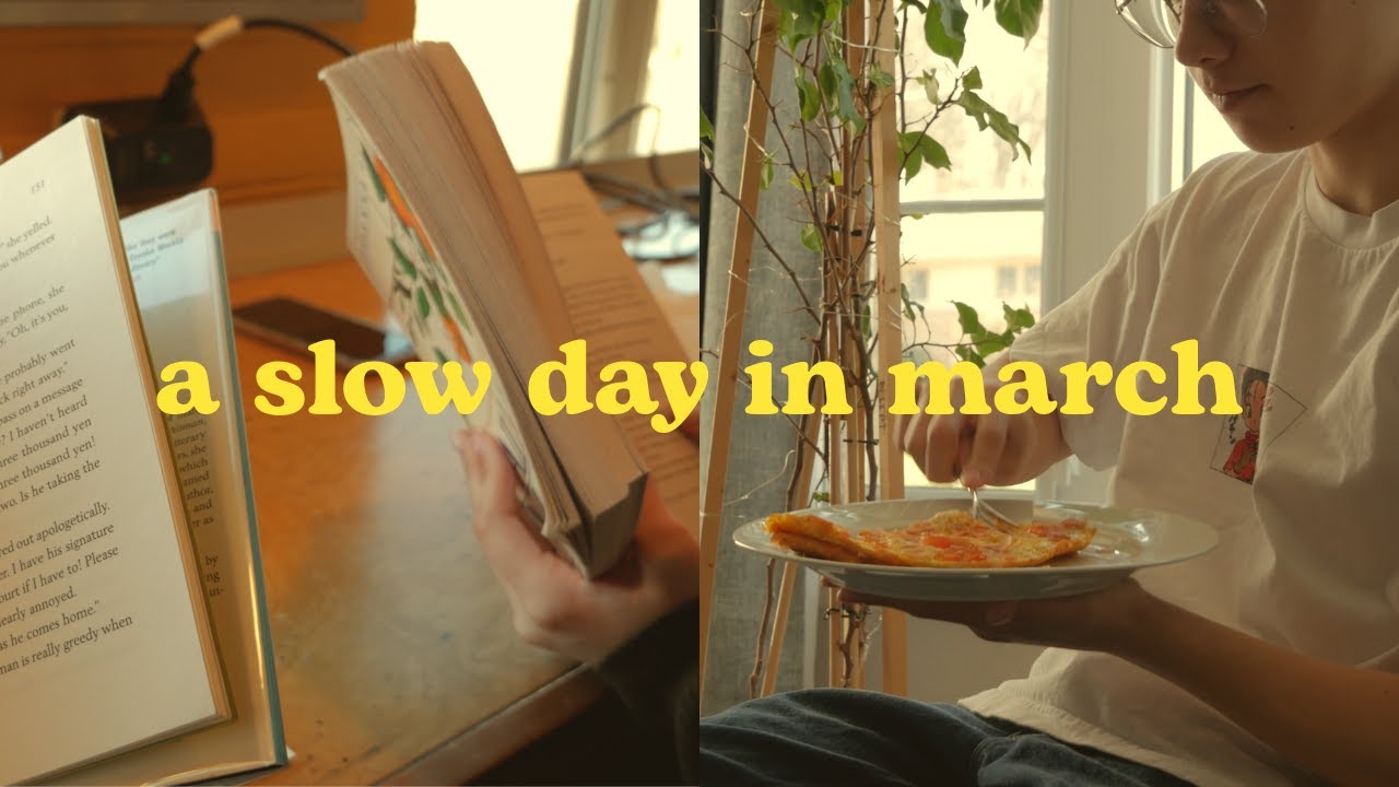 a slow day in march | silent vlog | cafe & library date - YouTube