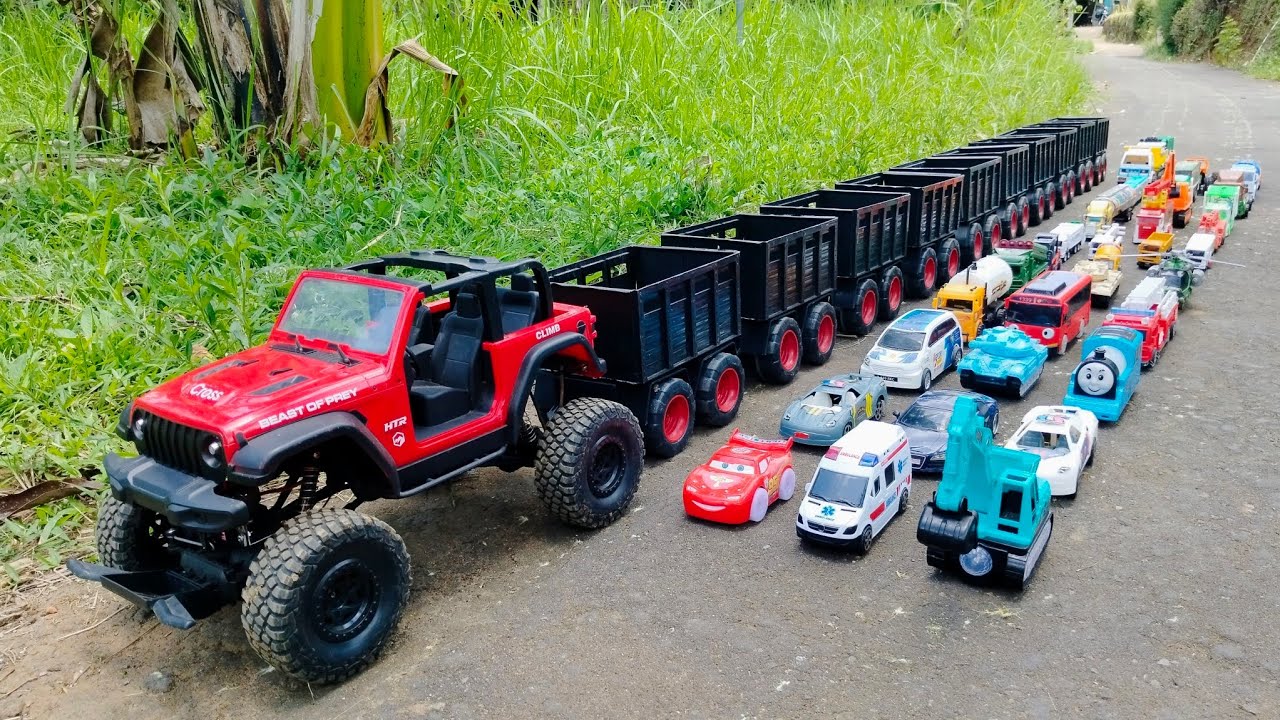 WOW.. MOBIL RC PANJANG BONGKAR, MAINAN MOBIL MOBILAN, TRUK PASIR, MOBIL ...
