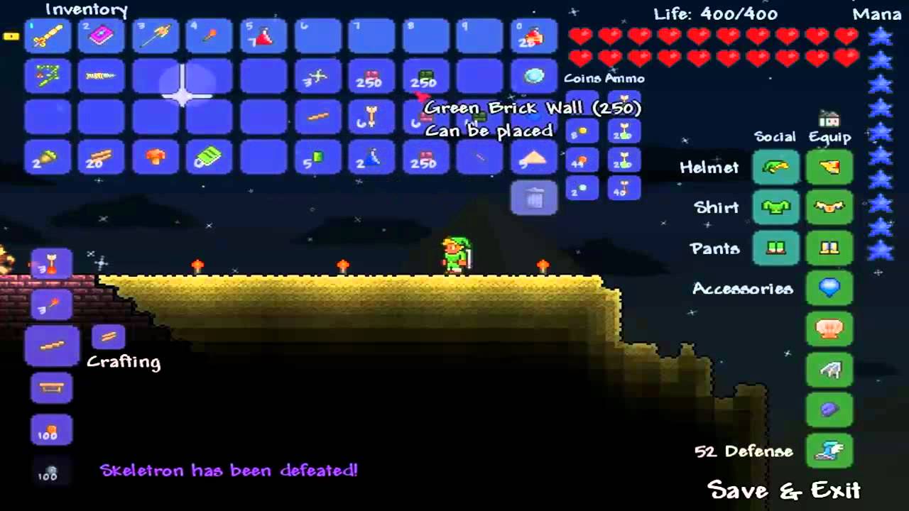 terraria boss: Skeletron - YouTube