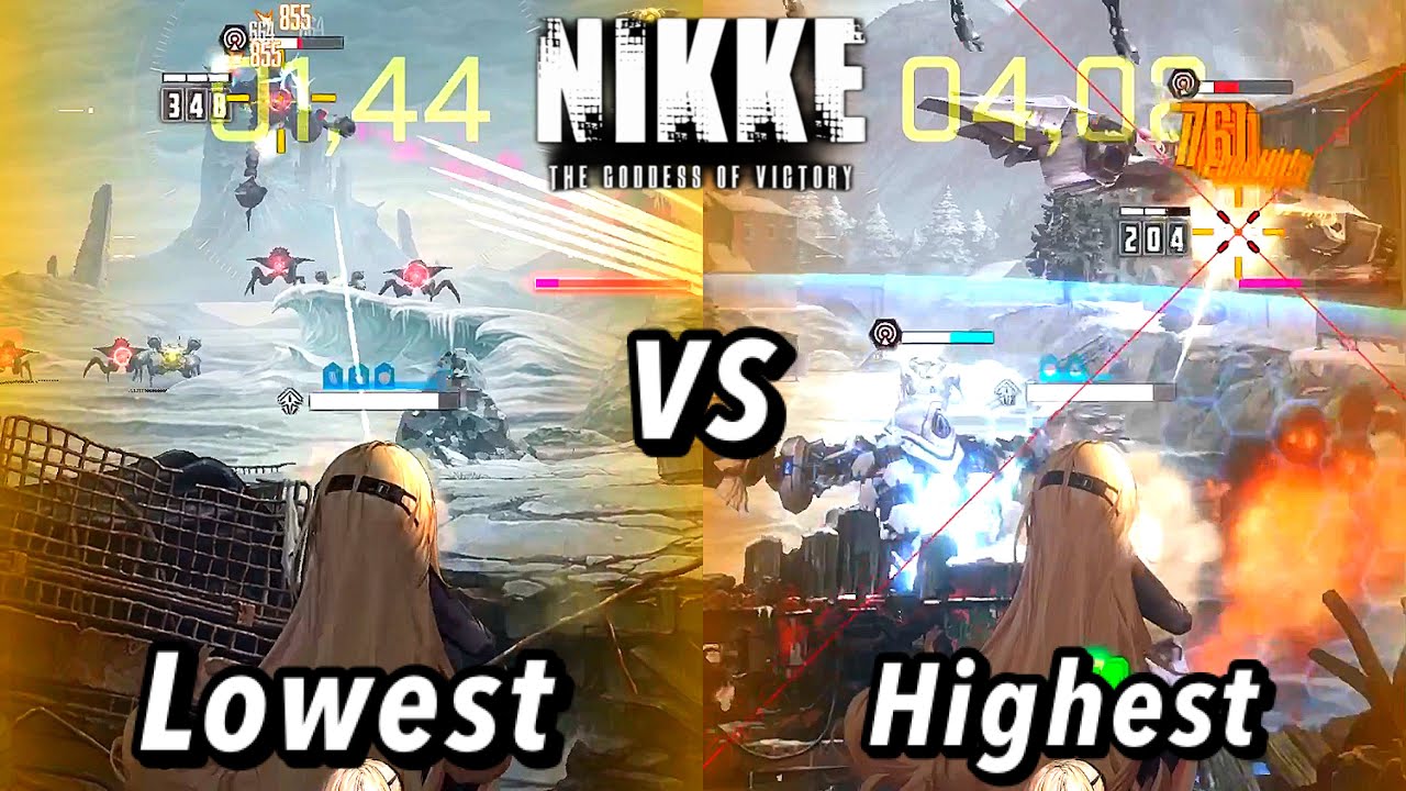 NIKKE:The Goddess of Victory - Graphics Comparasion - Lowest vs Highest ...