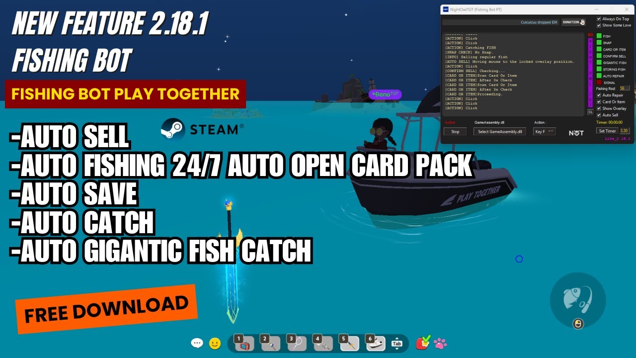 NEW FEATURE FISHING BOT PLAY TOGETHER (Steam) 2.18.1 || FREE DOWNLOAD ...