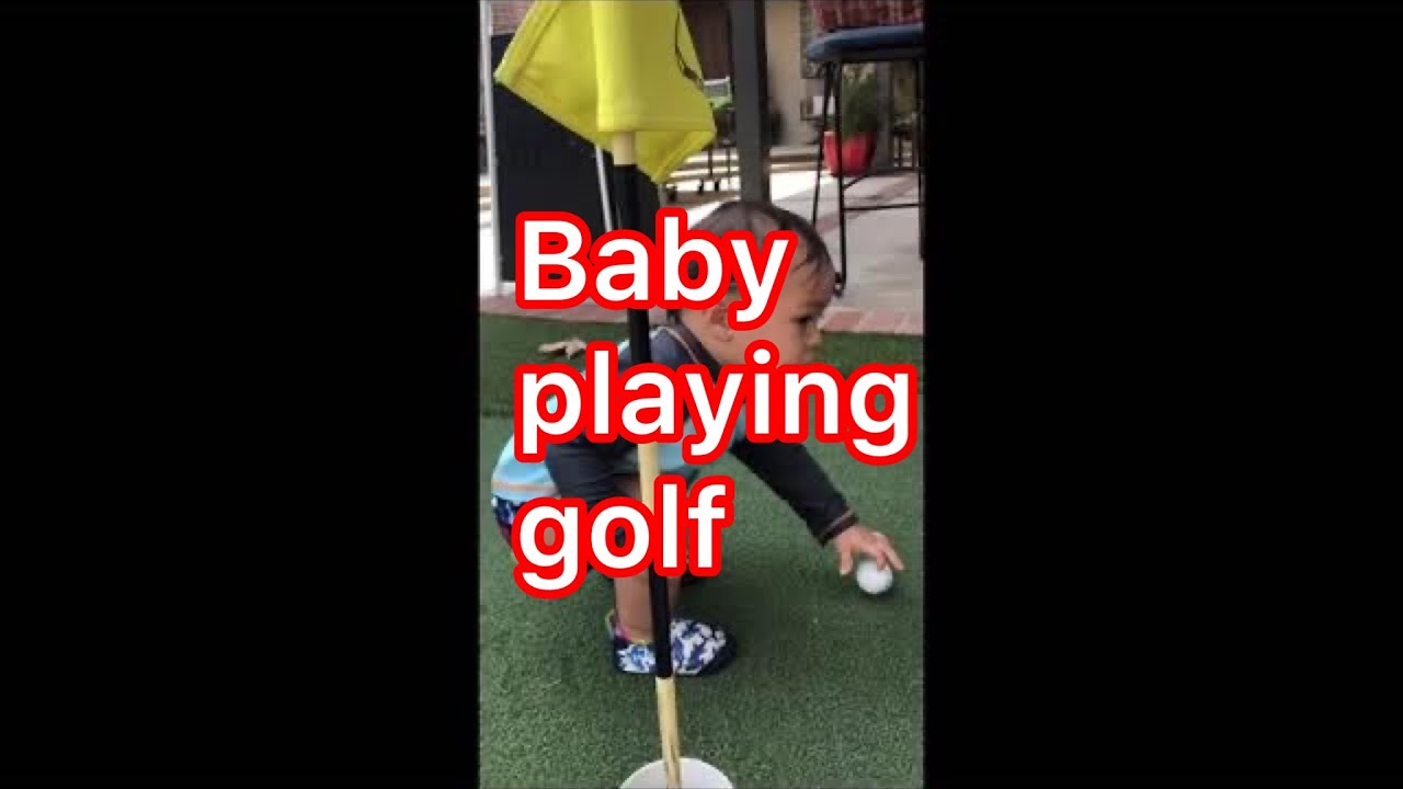 Baby playing golf while swimming 🥰 #shorts #houckfamilyvlog - YouTube