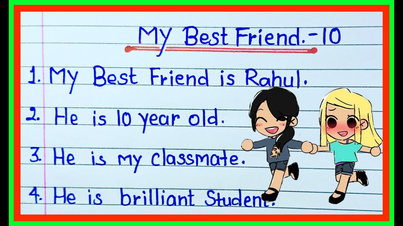 10 Line Essay On My Best Friend | 10 Lines On My Best friend | best ...