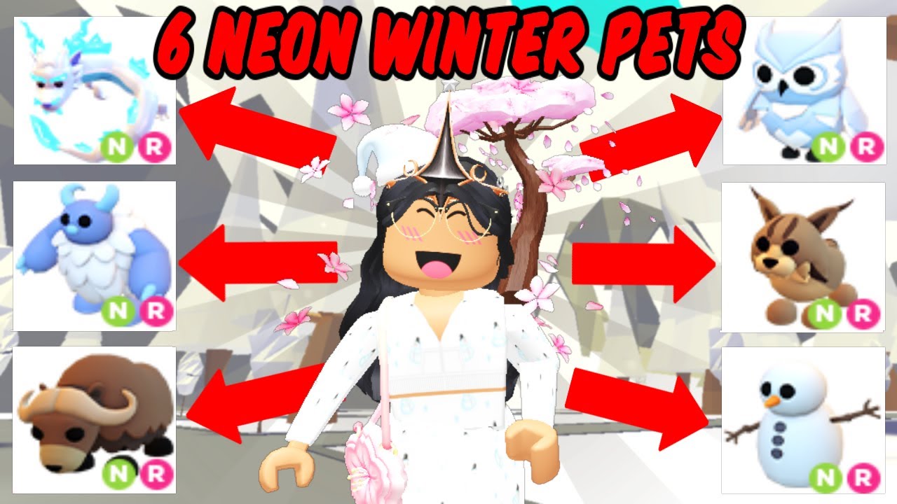 Making EVERY WINTER PET NEON on ADOPT ME!! 😍 - YouTube