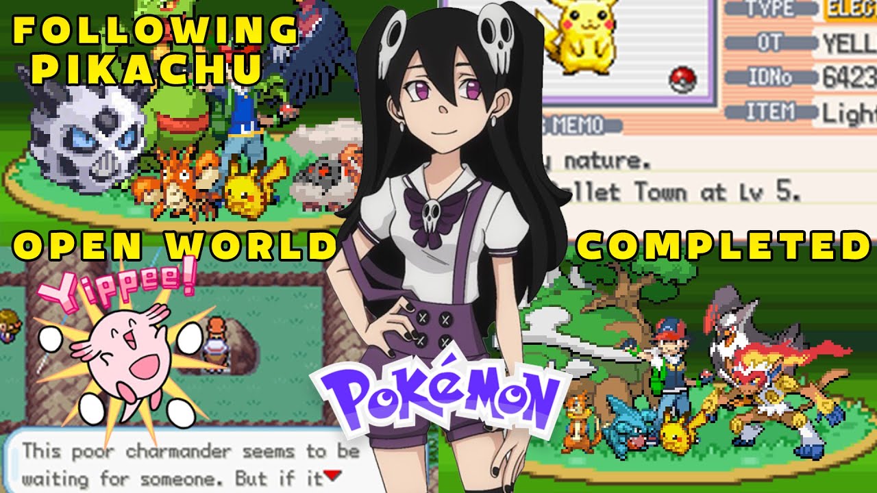 Completed Pokemon GBA Rom Hack with Following Pikachu, Fairy Type, Open World and More! - YouTube