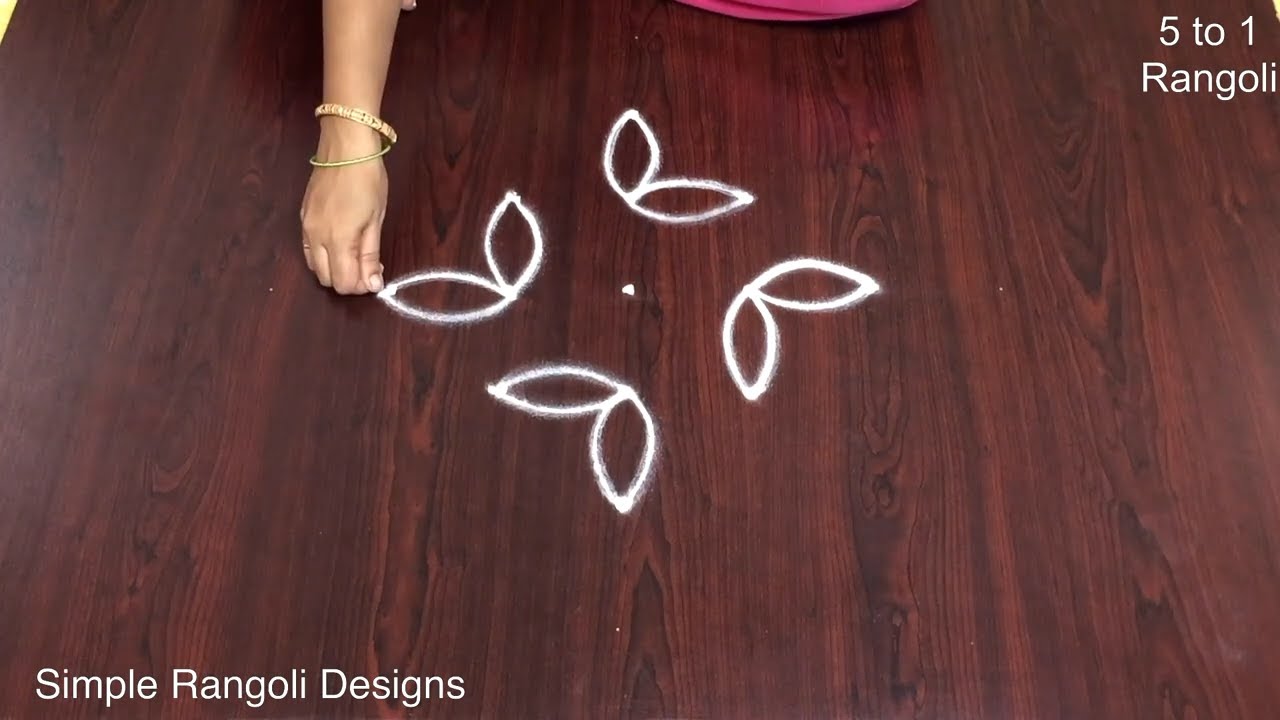 Aani Matham Kolam | Manchi Design Muggulu | 5x1 Traditional Rangoli ...