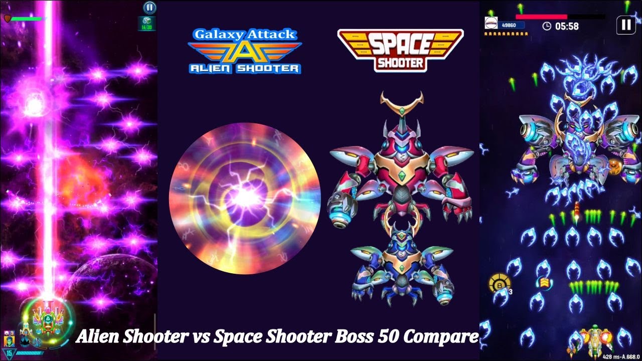 Galaxy Attack: Alien Shooter vs Space Shooter: Galaxy Attack | Boss 50 ...