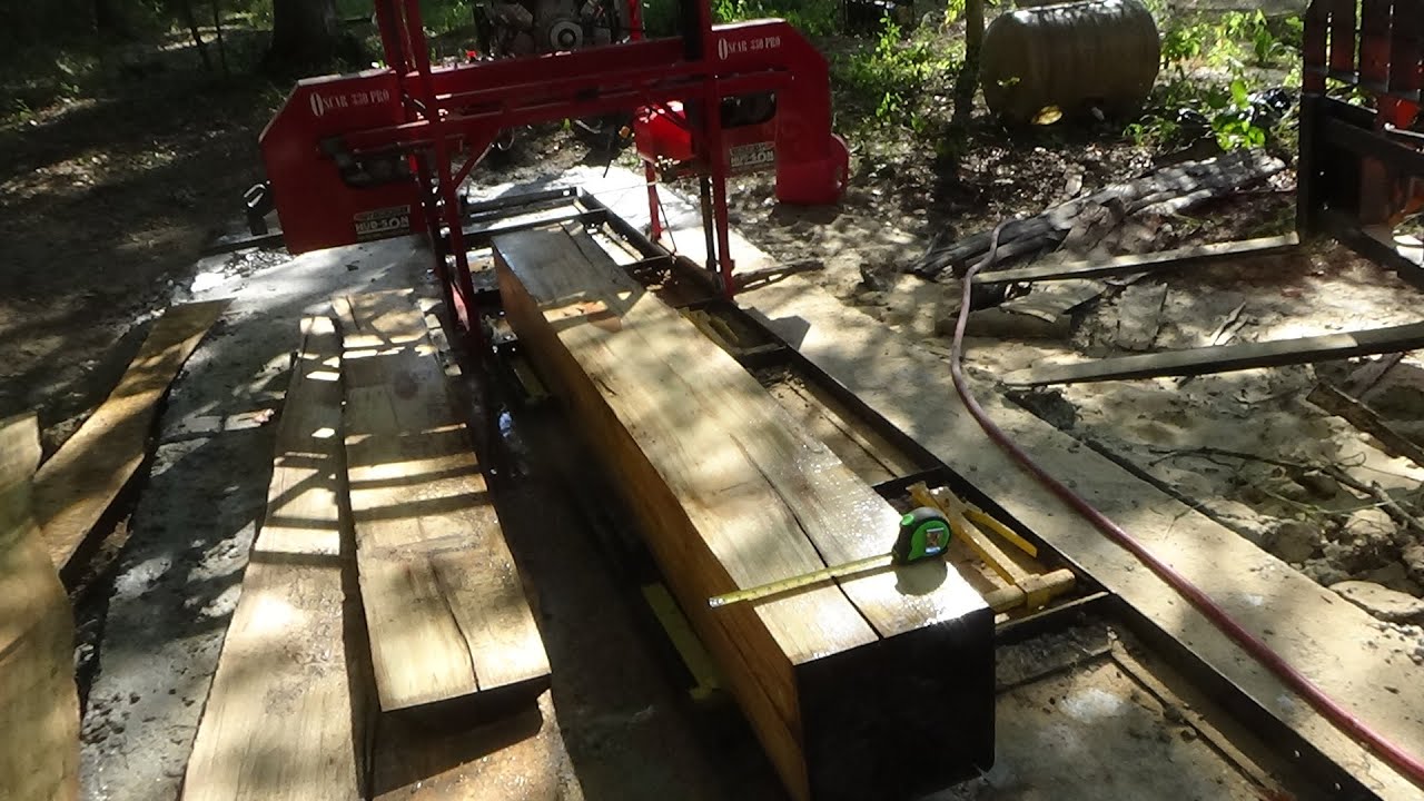 The New Sawmill on the Old Track on the New Pad - YouTube