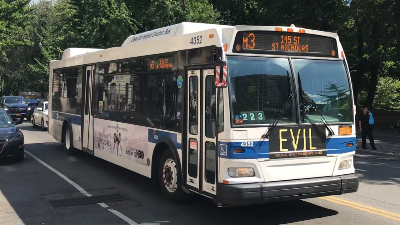 MTA NYC Bus Orion VII NG Hybrid #4352 M3 - YouTube