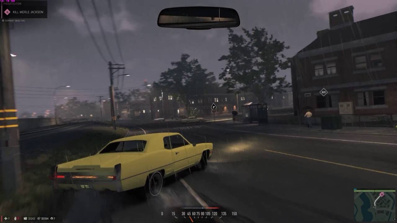 Mafia III PC Gameplay Simulation mode Rain drive 60FPS Ultra 1440p ...