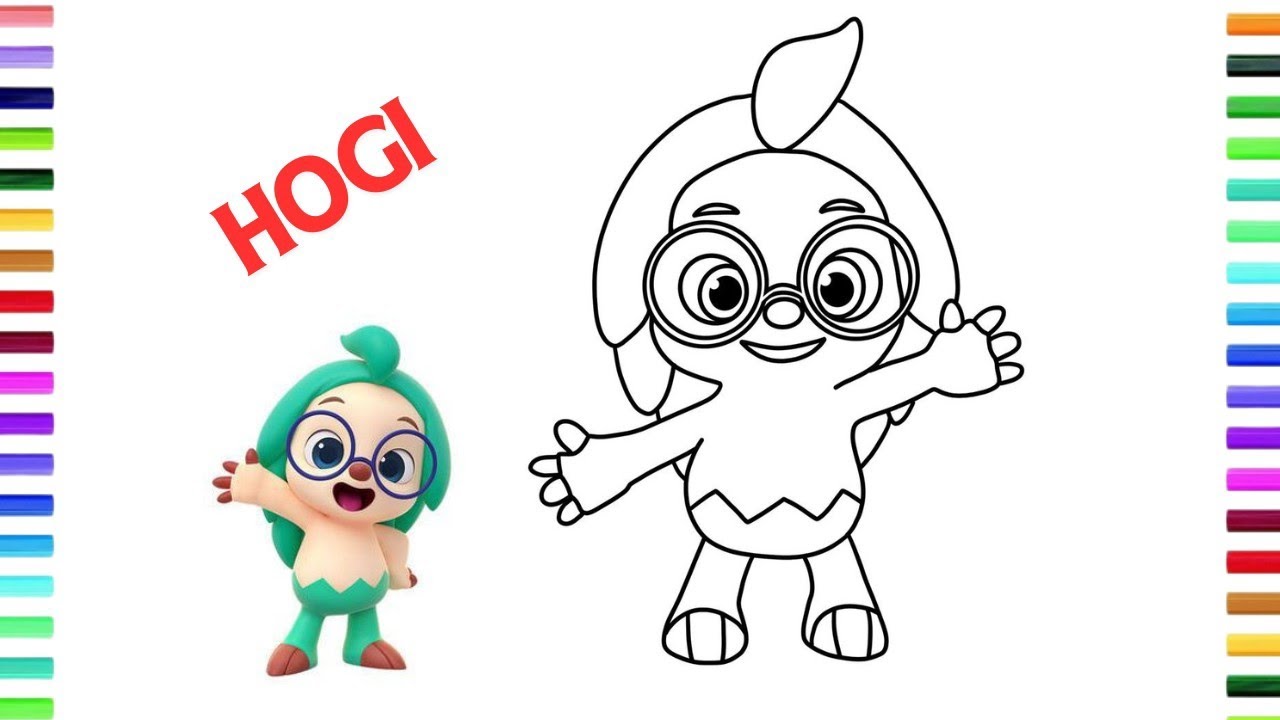 Hogi Pinkfong Drawing | How To Draw Pinkfong Hogi Easy - YouTube