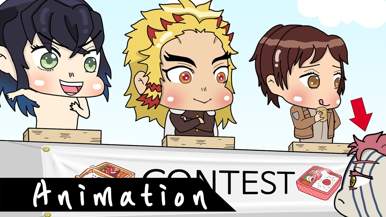 【Demon Slayer】Contest to eat a lot of bento!! - YouTube