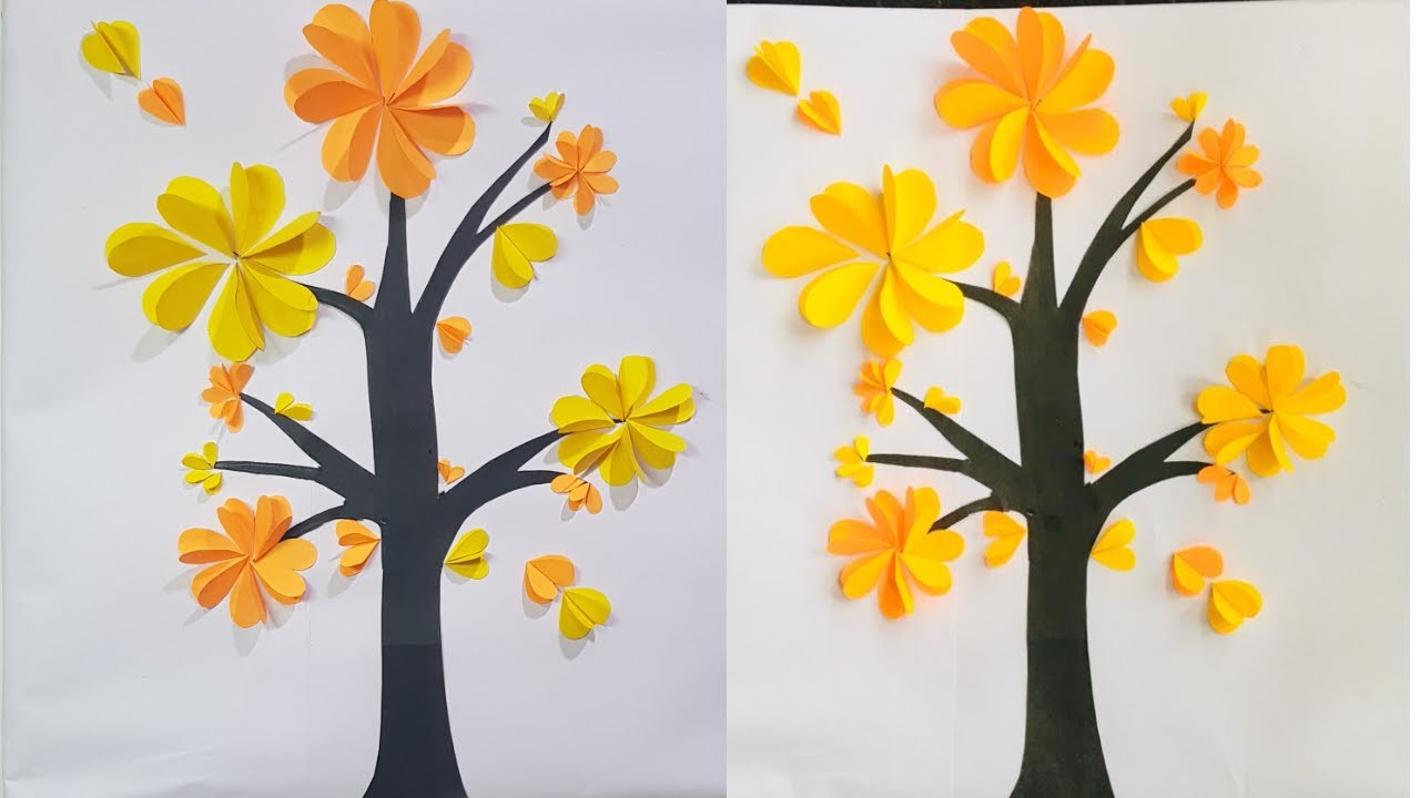 Handmade beautiful wall decoration ideas|trendy lapper art | diy papper ...