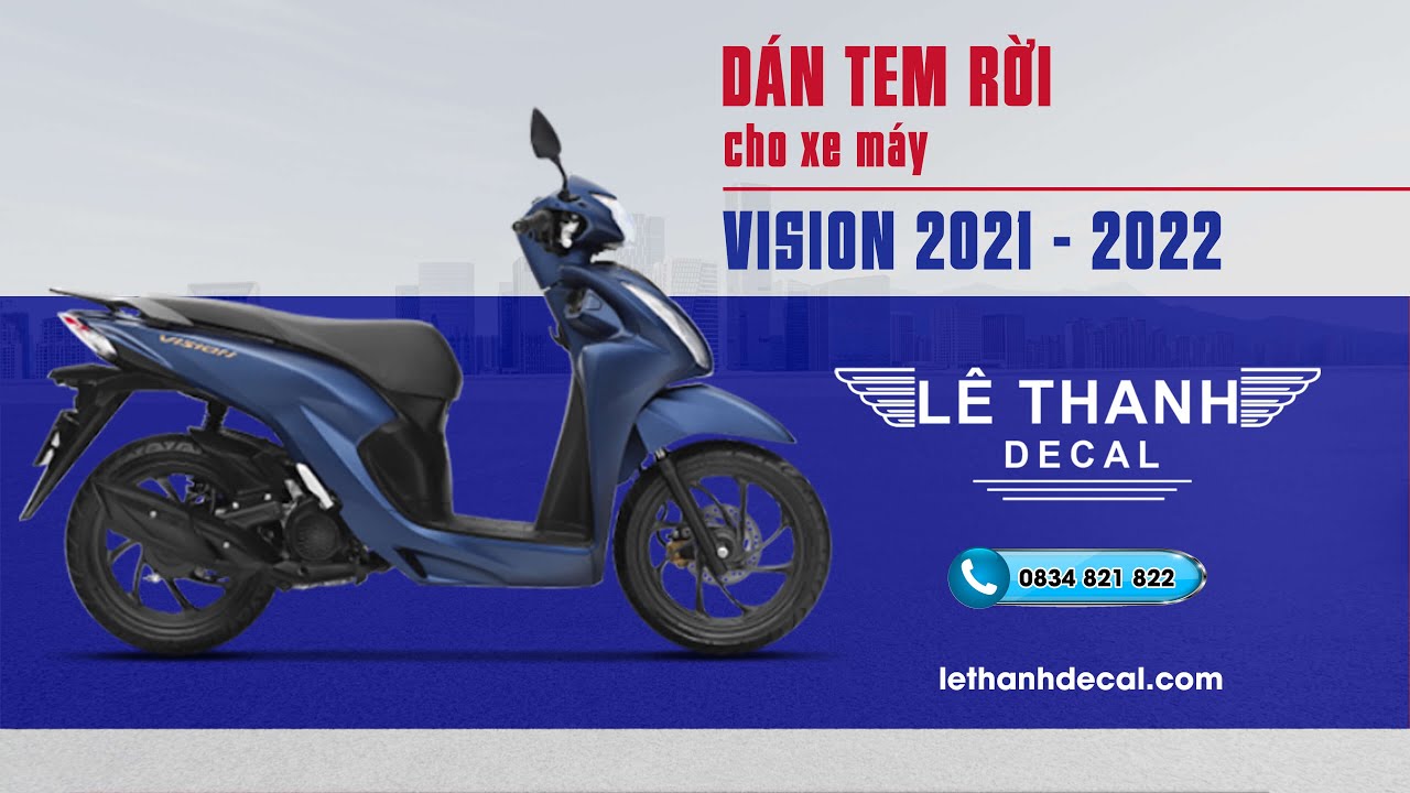 Dán decal xe Vision | Dán tem rời Vision 2021 - 2022 | Lê Thanh Decal ...
