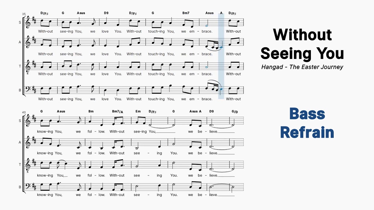 [Choir Rehearsal] Without Seeing You - Bass Refrain - YouTube