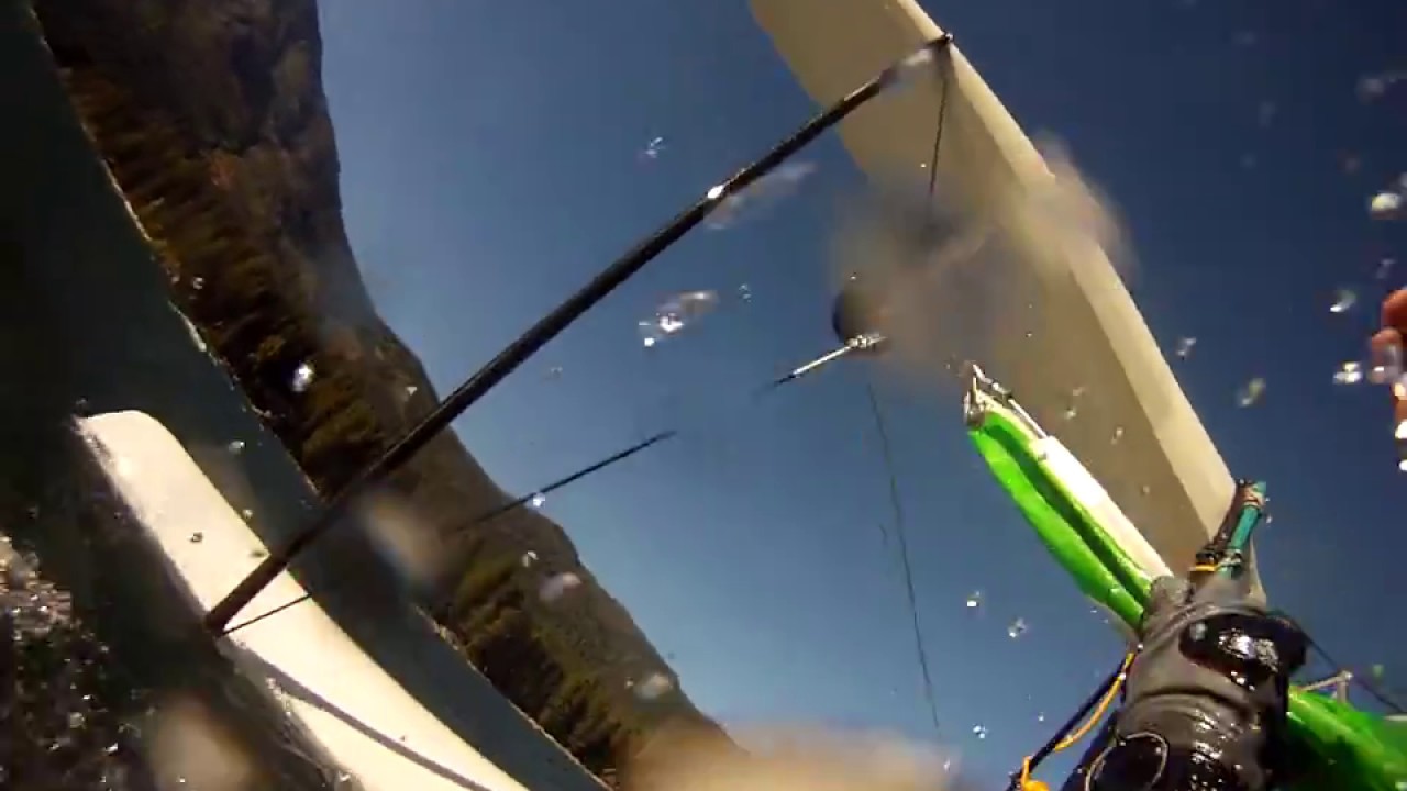 Hobie T2 pitchpole Lake Wenatchee 2017 - YouTube