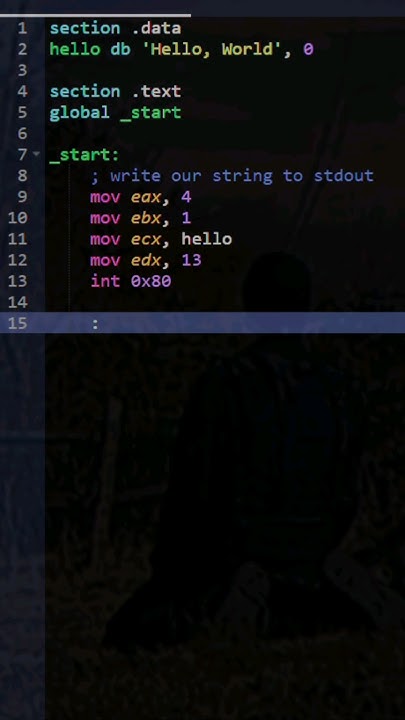 Coding Hello World in Assembly language. - YouTube